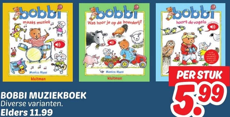 Bobbi muziekboek aanbieding bij Dekamarkt