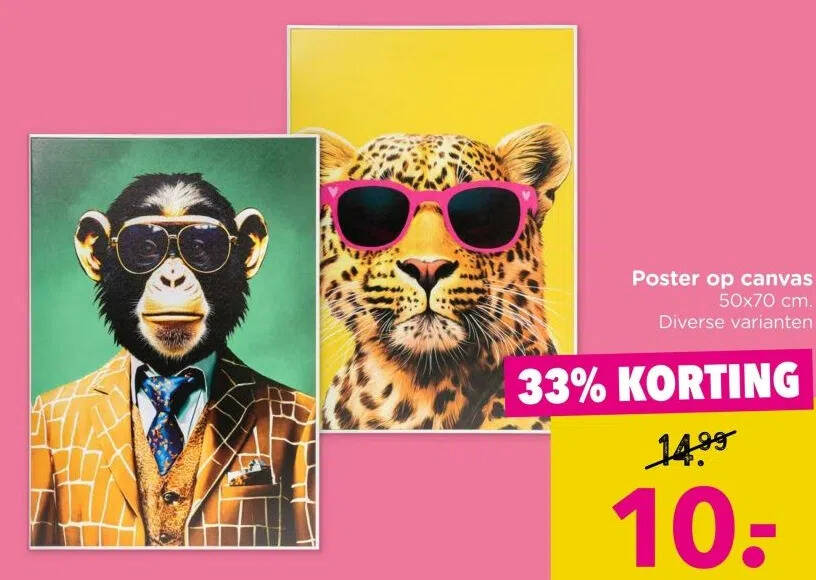 Poster op canvas aanbieding bij Xenos