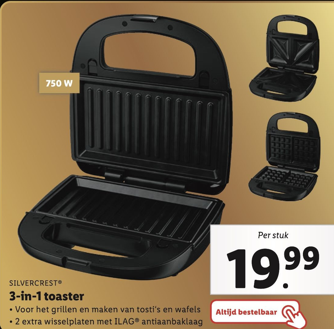 Silvercrest® 3-In-1 Toaster aanbieding bij Lidl