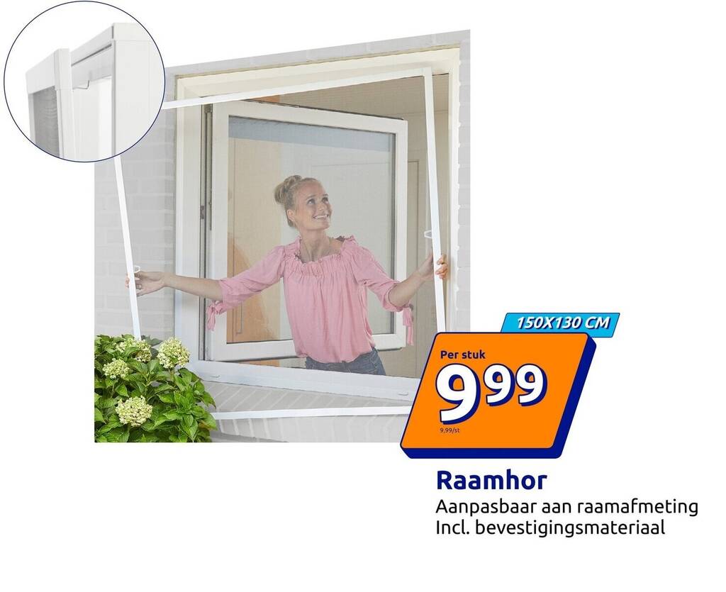 Raamhor 150 x 130 cm aanbieding bij Action Geldig t/m 27-05-2025