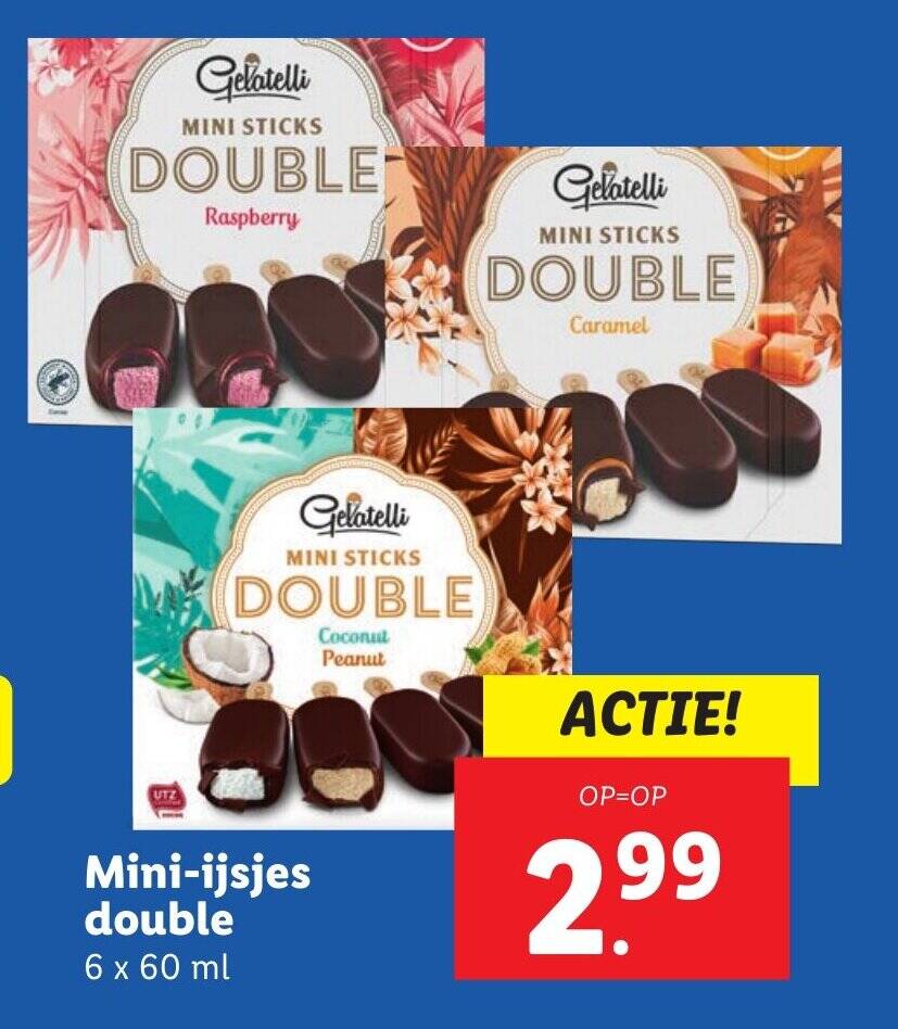 Mini ijsjes double 60 ml aanbieding bij Lidl