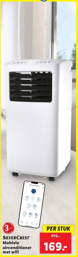Silvercrest Mobiele airconditioner met wifi aanbieding bij Lidl