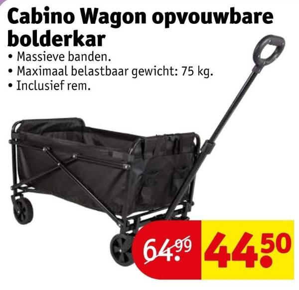 Cabino Wagon opvouwbare bolderkar aanbieding bij Kruidvat