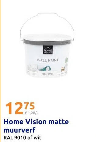 Home Vision matte muurverf aanbieding bij Action