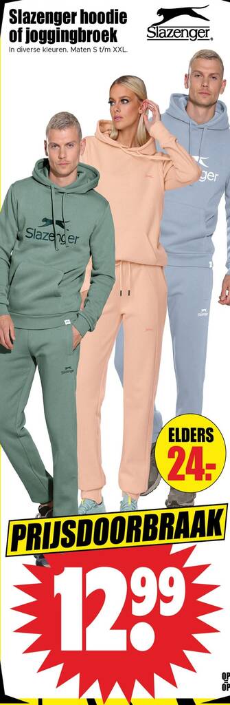 Slazenger hoodie of joggingbroek aanbieding bij Dirk