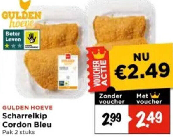 Scharrelkip Cordon Bleu aanbieding bij Vomar Voordeelmarkt