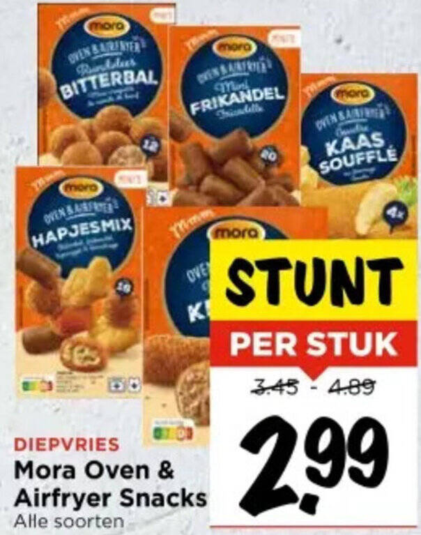 Mora Oven & Airfryer Snacks aanbieding bij Vomar Voordeelmarkt