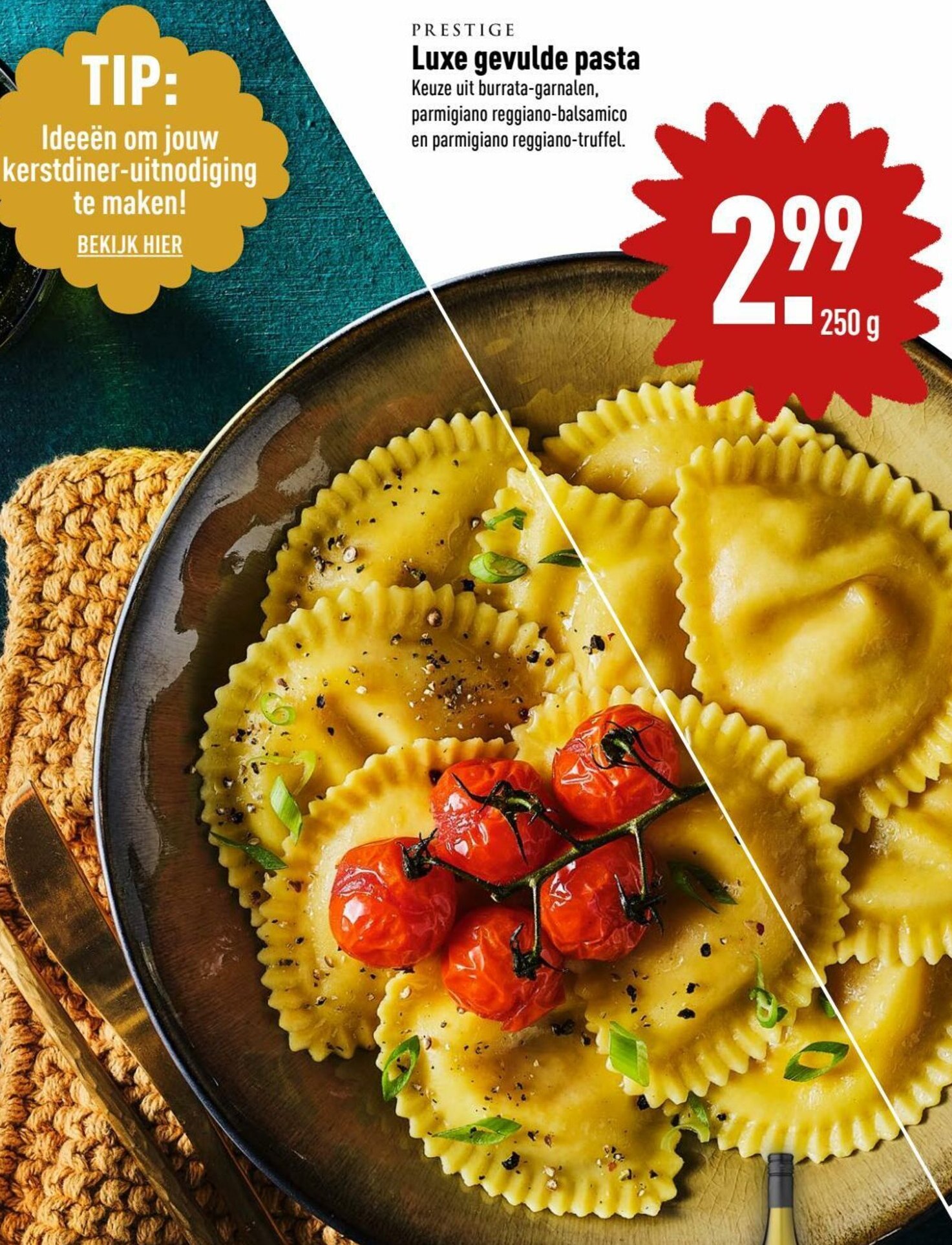 Luxe gevulde pasta 250g aanbieding bij ALDI