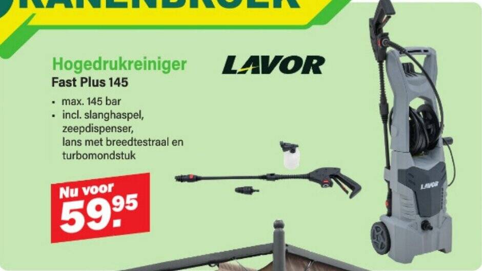 Hogedrukreiniger Fast Plus 145 aanbieding bij Van Cranenbroek