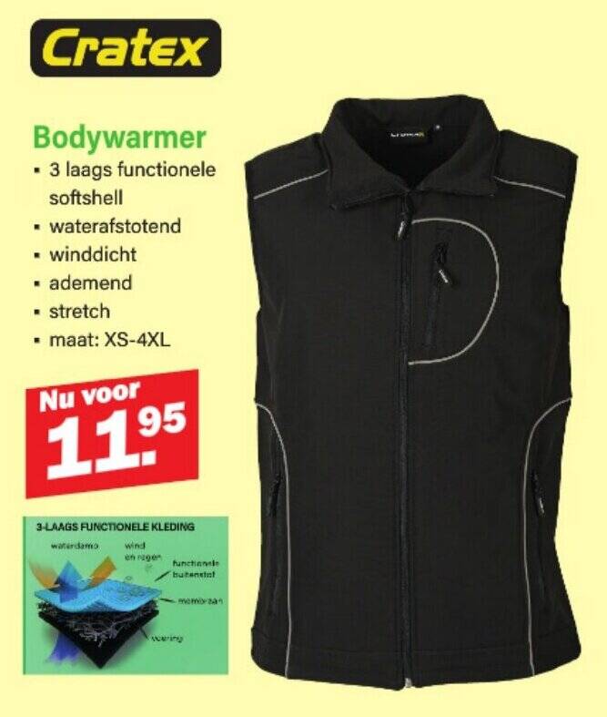 Cratex Bodywarmer aanbieding bij Van Cranenbroek