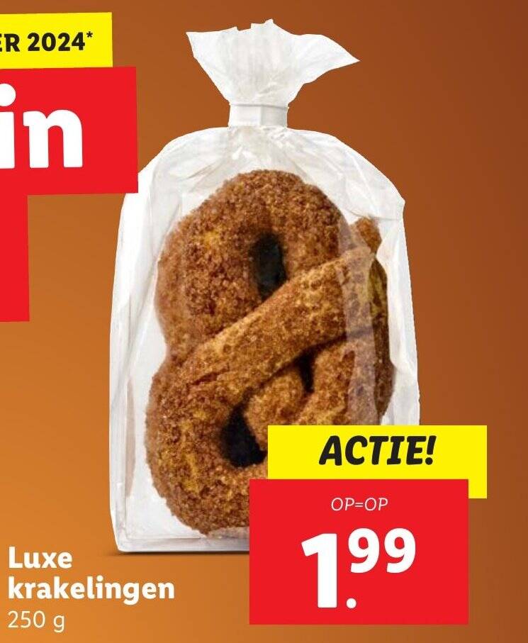 Luxe krakelingen 250 g aanbieding bij Lidl