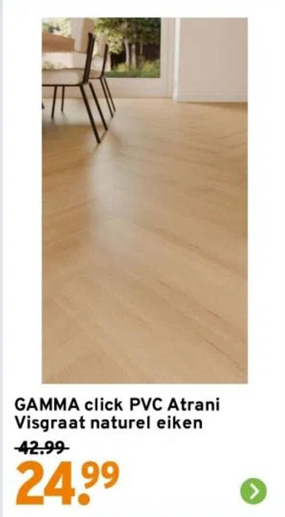 GAMMA click PVC Atrani Visgraat naturel eiken aanbieding bij GAMMA ...