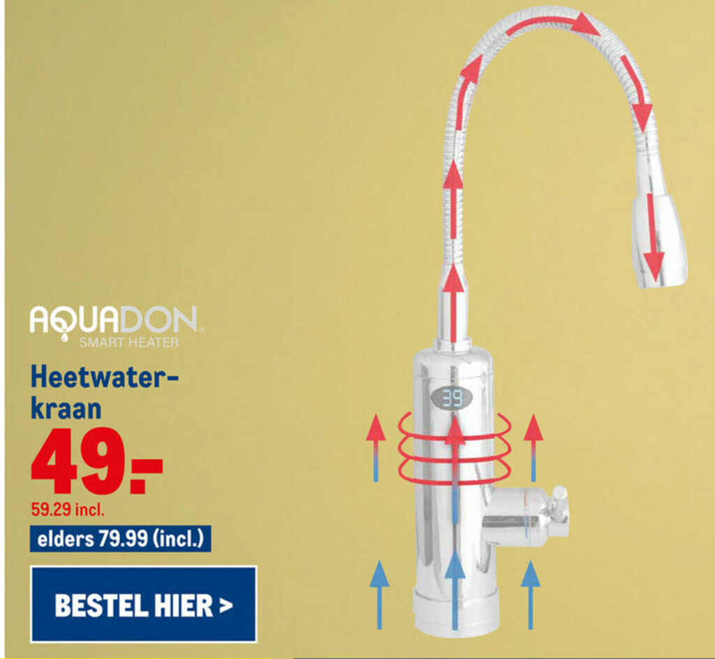 Aquadon Heetwaterkraan aanbieding bij Makro