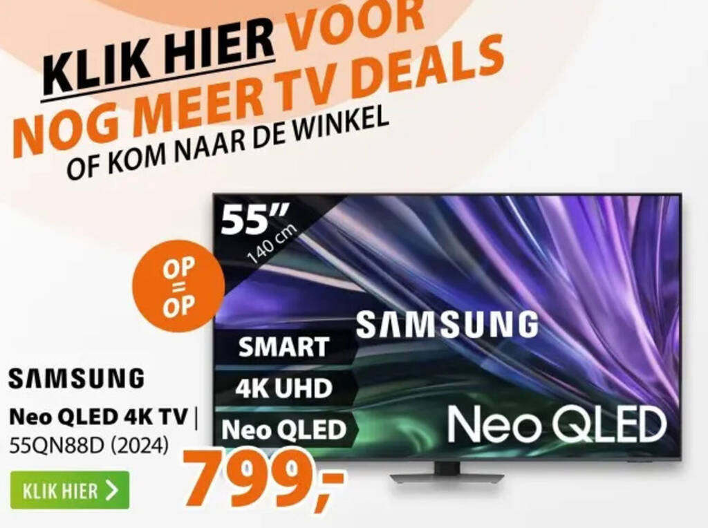 Samsung Neo QLED 4K TV 140 cm aanbieding bij Expert