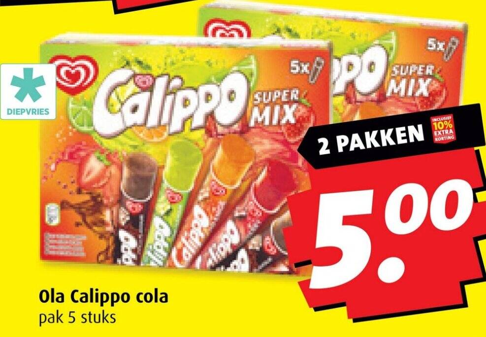Ola Calippo cola aanbieding bij Boni