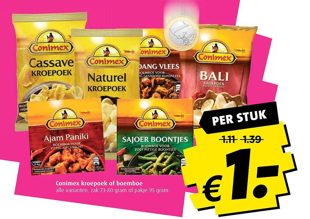 Conimex kroepoek of boemboe aanbieding bij Boni