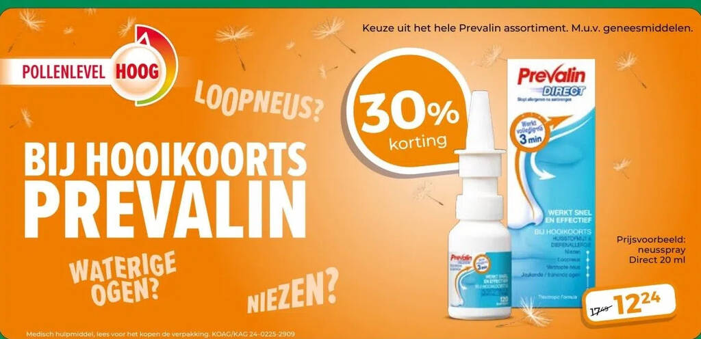 PreValin DIRECT Prijsvoorbeeld: neusspray Direct 20 ml aanbieding bij ...