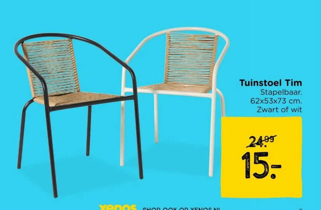 Tuinstoel Tim 62 x 53 x 73 cm. aanbieding bij Xenos