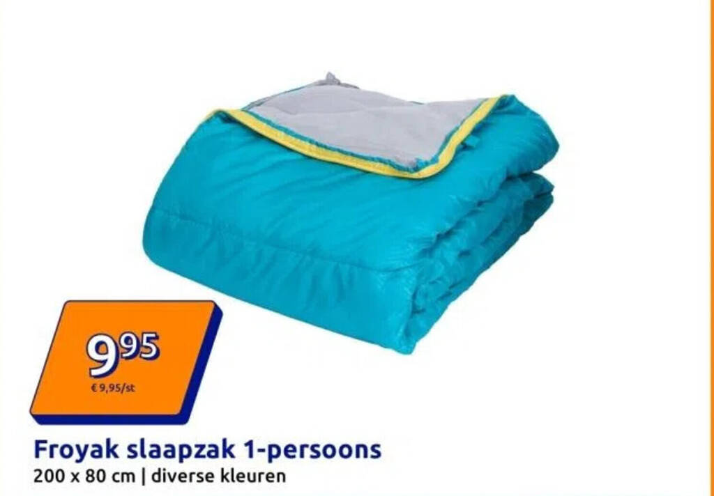 Froyak slaapzak 1 persoons 200 x 80 cm aanbieding bij Action