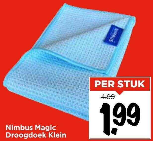 Nimbus Magic Droogdoek Klein aanbieding bij Vomar Voordeelmarkt
