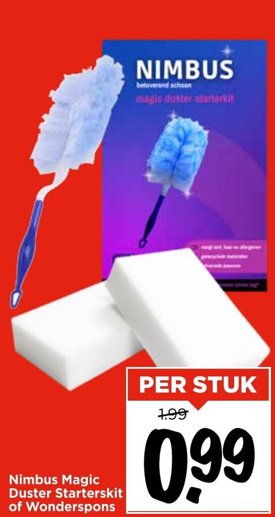 Nimbus Magic Duster Starterskit of Wonderspons aanbieding bij Vomar Voordeelmarkt