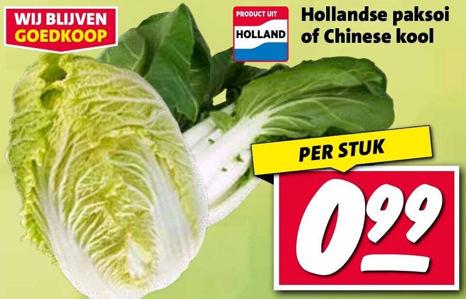 Hollandse paksoi of Chinese kool aanbieding bij Nettorama