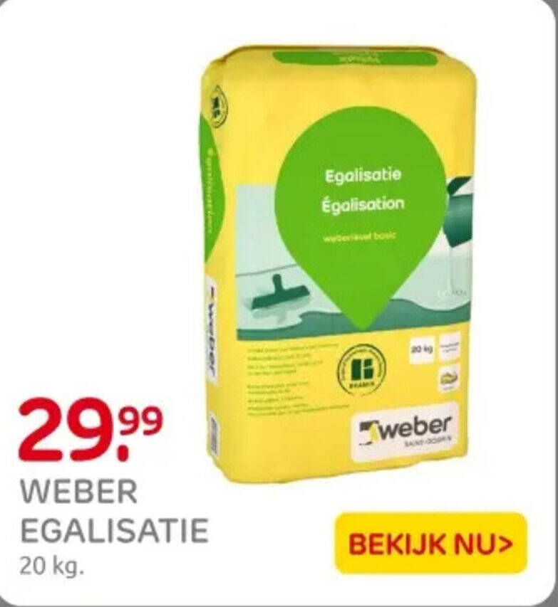 Weber egalisatie 20 kg aanbieding bij Praxis