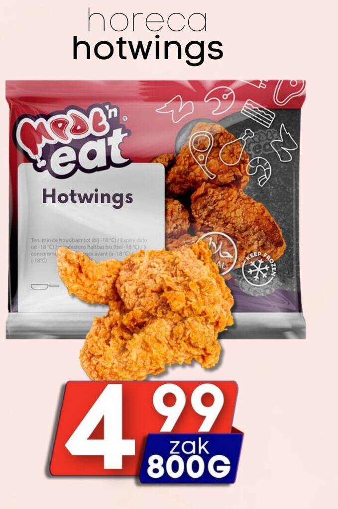 Horeca hotwings 800 g aanbieding bij Özbaktat Supermarkt