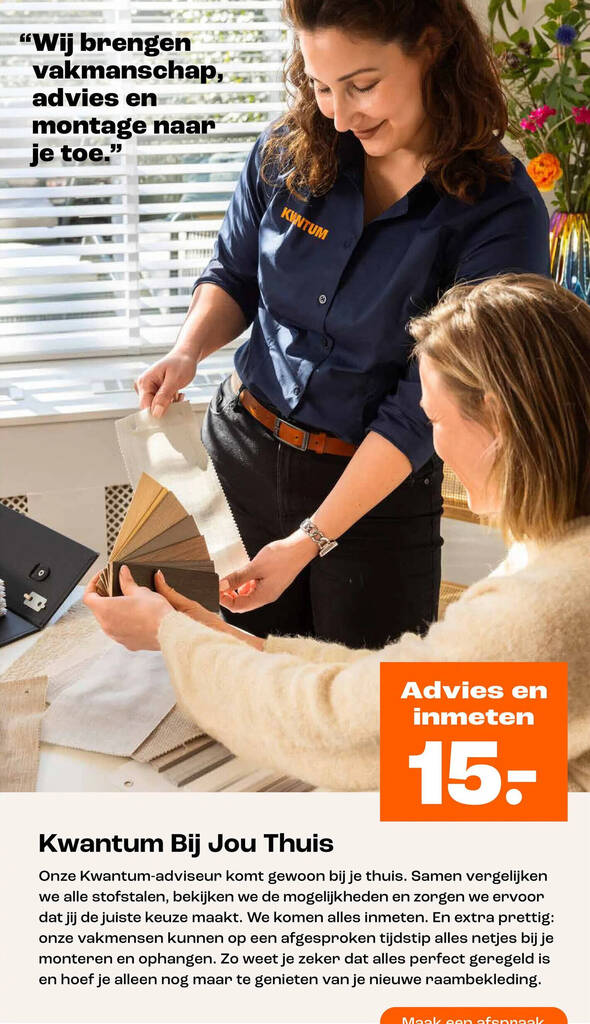Advies en inmeten aanbieding bij Kwantum