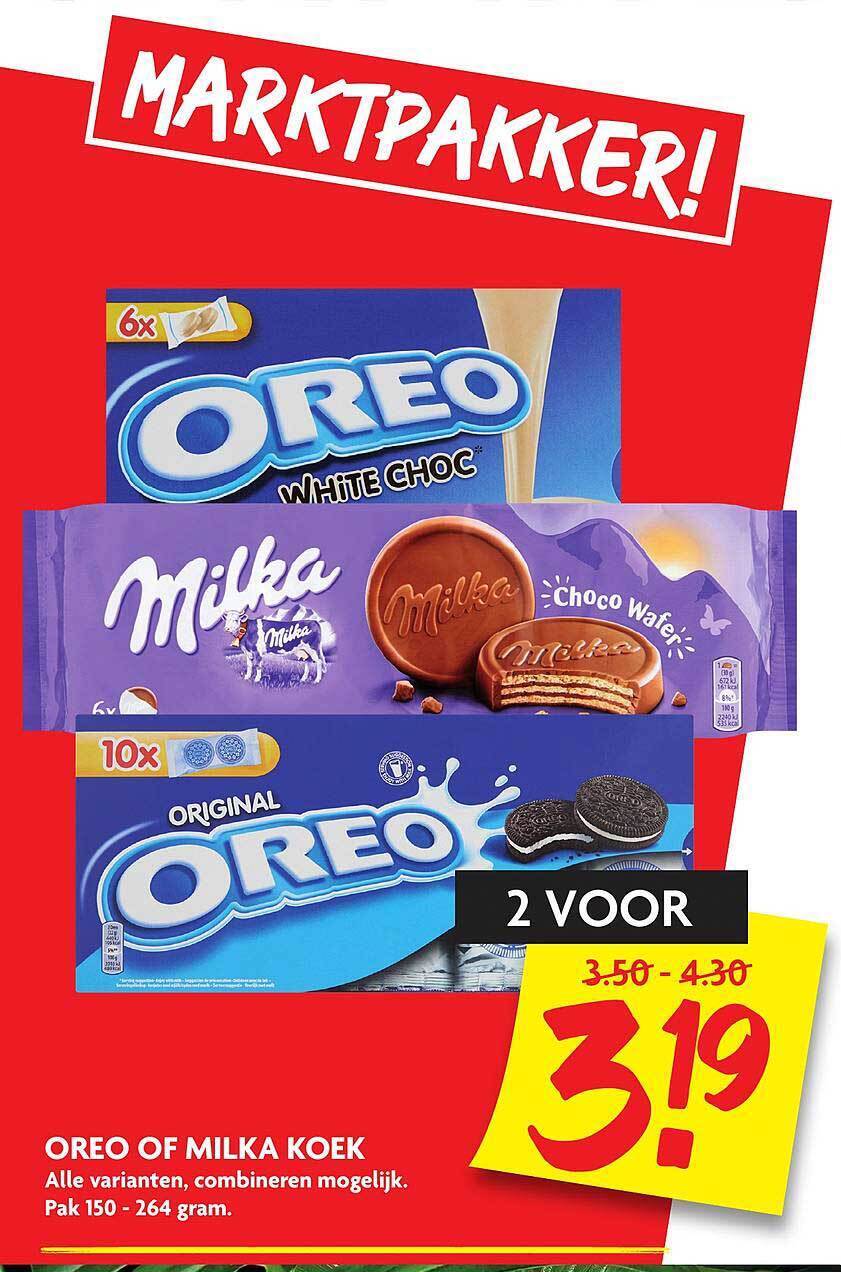 Oreo Of Milka Koek 150-264 gram aanbieding bij Dekamarkt