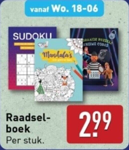 Raadsel boek aanbieding bij ALDI
