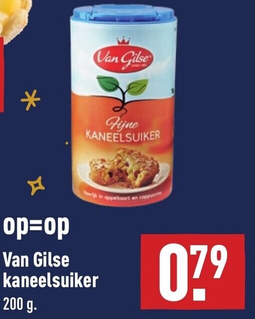 Van Gilse Fijne Kaneelsuiker 200g aanbieding bij ALDI