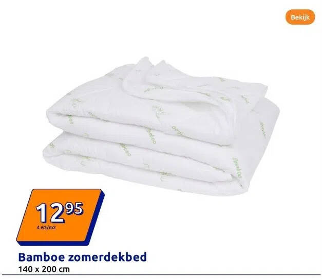Bamboe zomerdekbed aanbieding bij Action