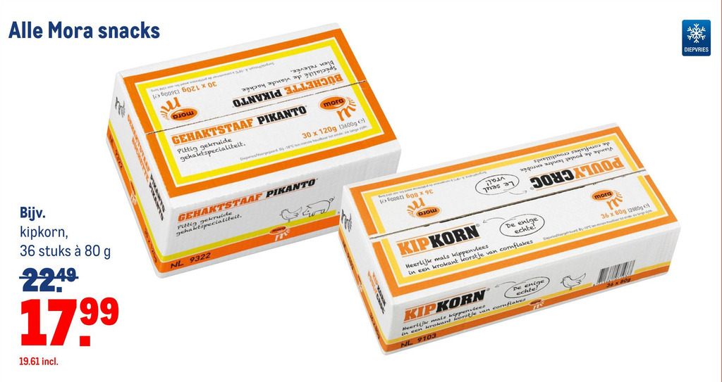 Alle Mora snacks aanbieding bij Makro