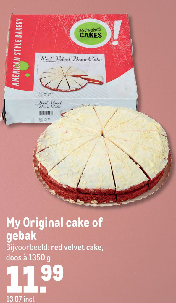 My Original cake of gebak aanbieding bij Makro