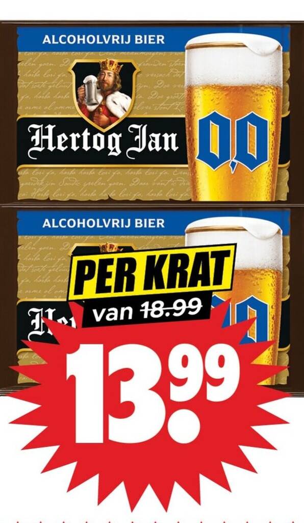 Hertog Jan 30 cl aanbieding bij Dirk € 13,99