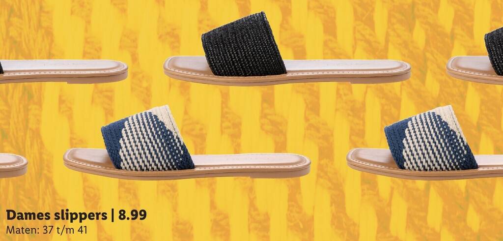 Dames slippers aanbieding bij Lidl € 8,99 Geldig van 13-06-2025