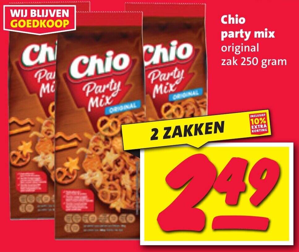 Chio party mix 250 g aanbieding bij Nettorama