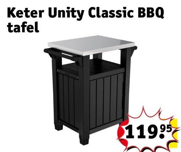 Keter Unity Classic BBQ tafel aanbieding bij Kruidvat