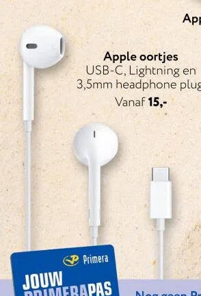 Apple oortjes aanbieding bij Primera