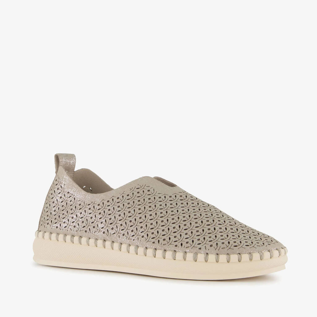 Hush Puppies Daisy dames instappers zilverkleurig aanbieding bij Scapino