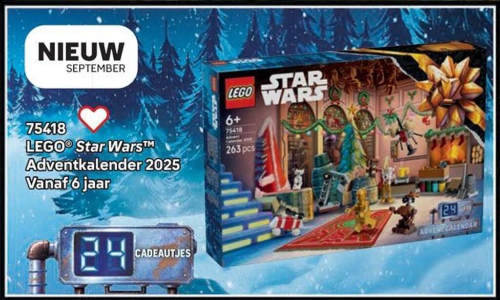 75418 LEGO Star Wars Adventkalender 2025 aanbieding bij LEGO