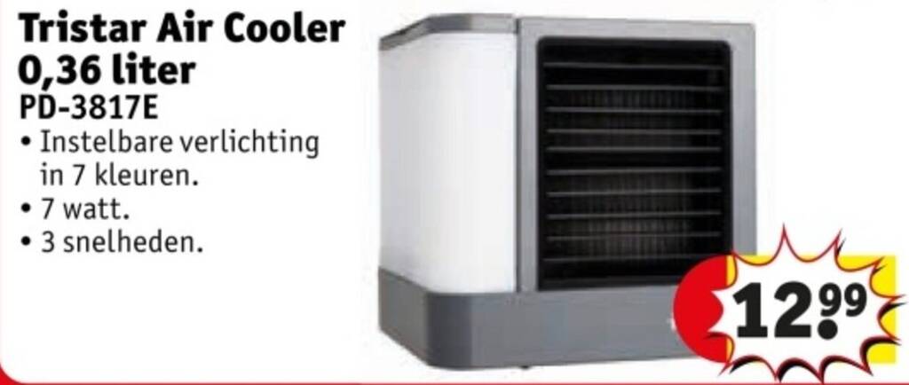 Tristar Air Cooler 0,36 liter aanbieding bij Kruidvat