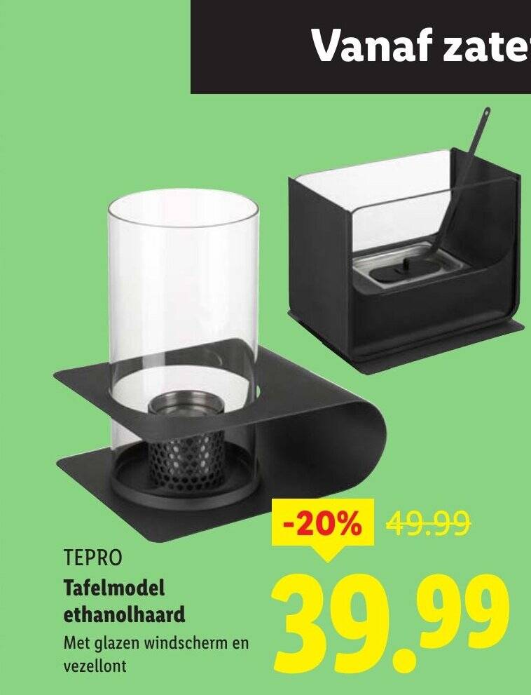 Tepro tafelmodel ethanolhaard aanbieding bij Lidl