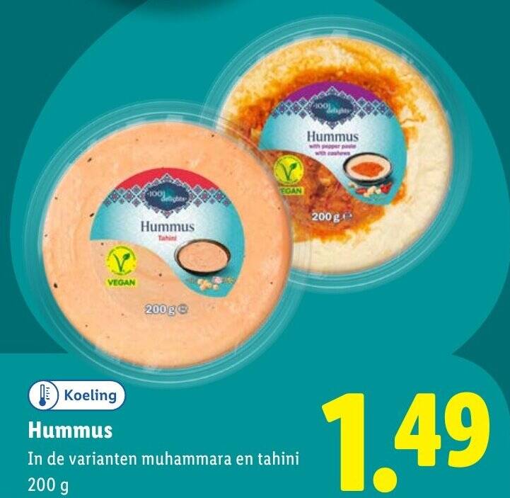 Hummus 200 g aanbieding bij Lidl