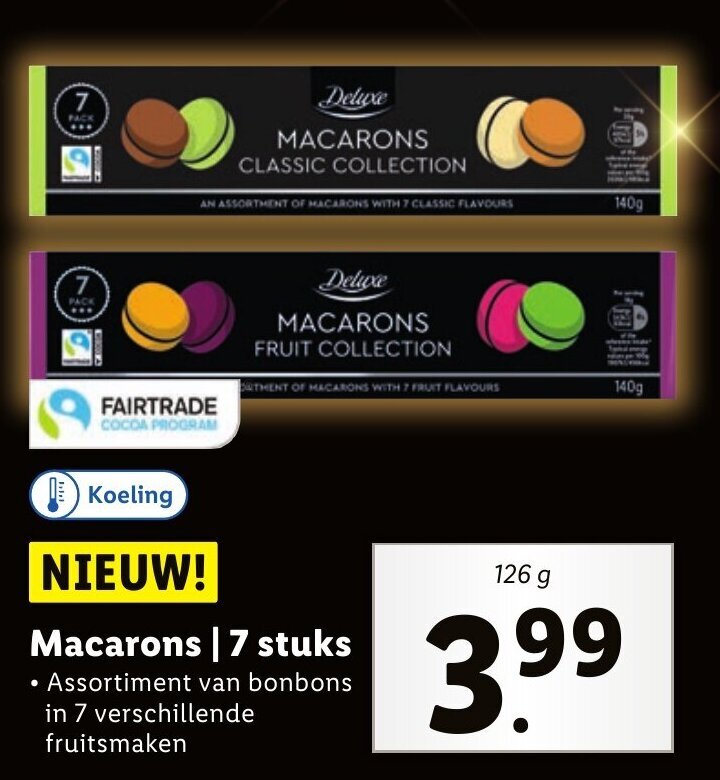 Deluxe Macarons 126g aanbieding bij Lidl