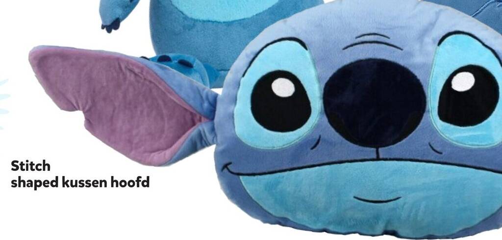 Stitch shaped kussen hoofd aanbieding bij Intertoys