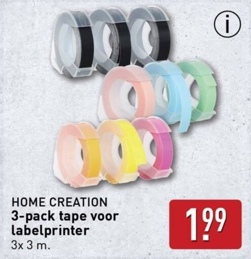 Home creation 3 pack tape voor labelprinter 3x 3 m aanbieding bij ALDI