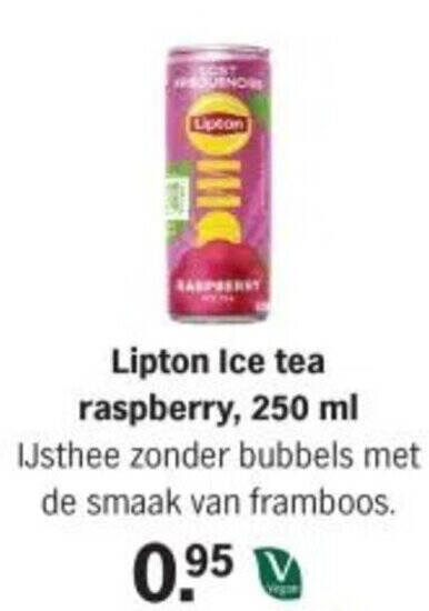Lipton Ice tea raspberry 250 ml aanbieding bij Albert Heijn
