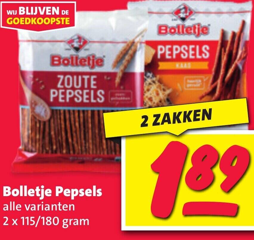 Bolletje Pepsels 2X115/180 G aanbieding bij Nettorama